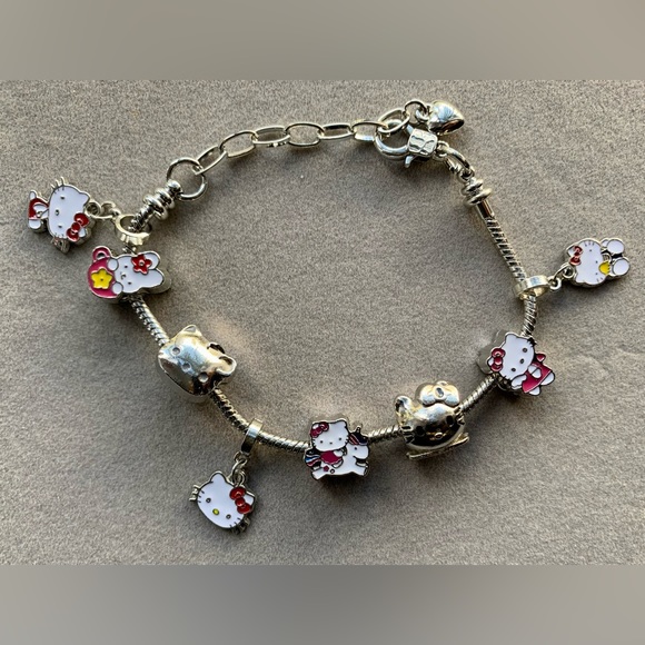 Hello Kitty | Jewelry | Sanrio Hello Kitty Charm Interchangeable Bangle Bracelet | Poshmark